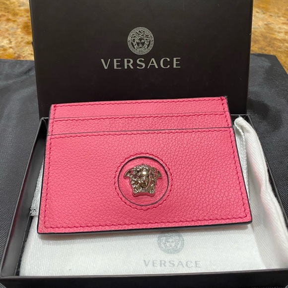 Versace | Bags | Nwtnib Versace Medusa Card Case In Pink | Poshmark